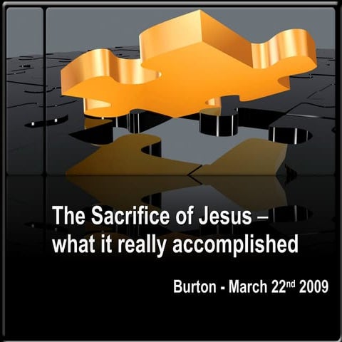 The Sacrifice Of Jesus | PPT