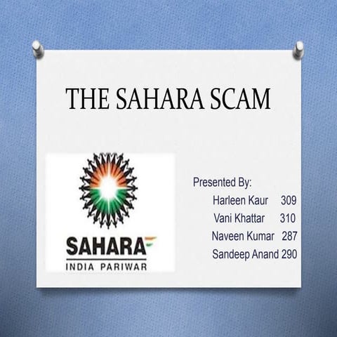 The sahara scam | PPTX