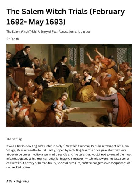 Salem Witch Trials | PPT