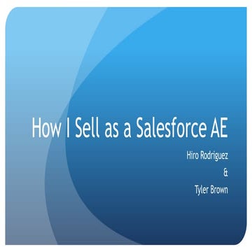 How I Sell as a Salesforce Account Executive - Hiro Rodriguez (Senator ...