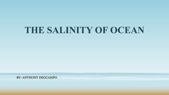 Salinity | PPT