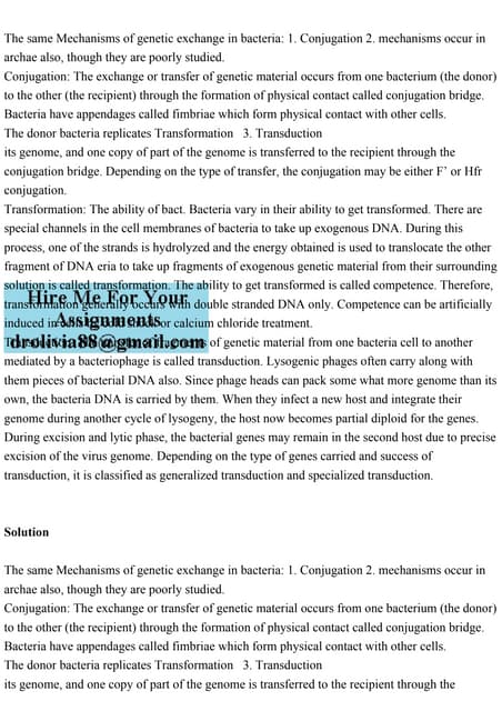 Genetic exchange in prokayotes | PPTX