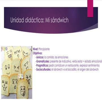 The sandwich lesson plan | PPTX