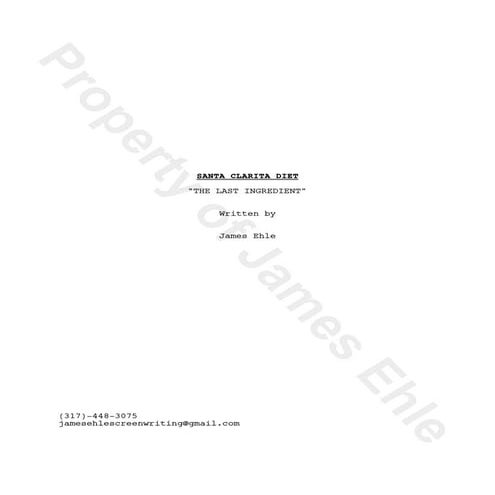 'The Santa Clarita Diet' Spec Script for Netflix Original Series | PDF