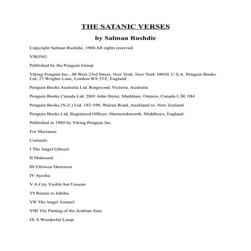 The Satanic Verses | PDF