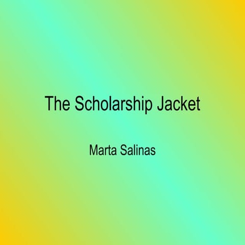 The scholarship jacket | PPT