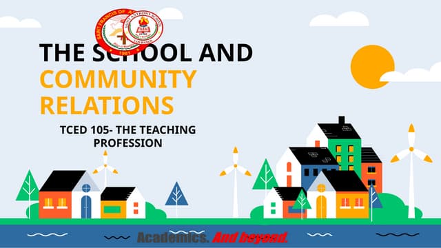 School and Community Relations | PPTX