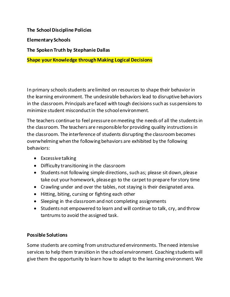 The School Discipline Policies Elementary the-school-discipline-policies-elementary