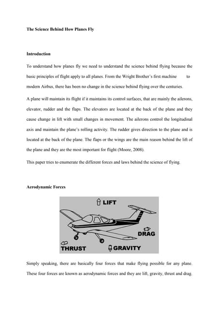 How aeroplanes fly - By Nathan | PPT | Physics | Science