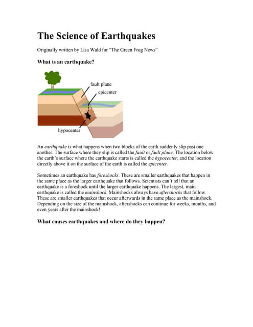 Measuring earthquakes | PPT