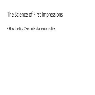 The-Power-of-First-Impressions- First impressions are powerful | PPTX