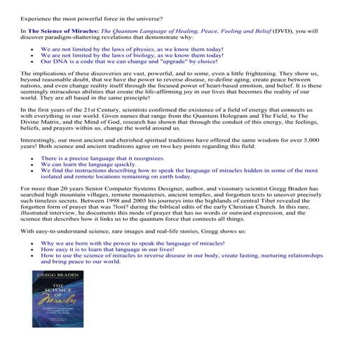 The Science of Miracles | DOCX