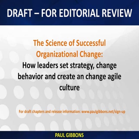 The science of organizational change - summary and chapter description ...