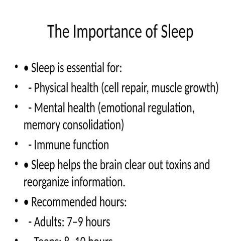 The Science of Sleep Presentation. A brief study | PPTX
