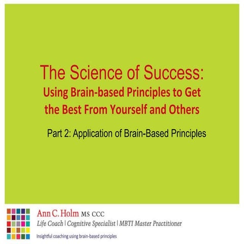 The Science Of Success Part 2 Entrpreneur Forum | PPT