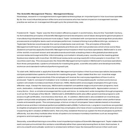 The scientific management_theory | DOCX
