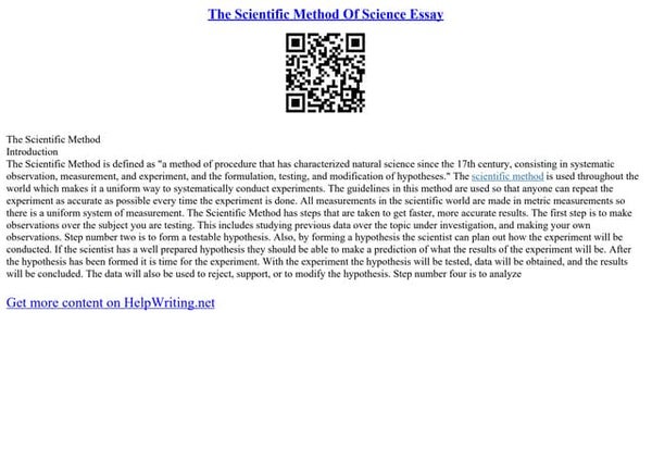Essay On Scientific Method essay-on-scientific-method
