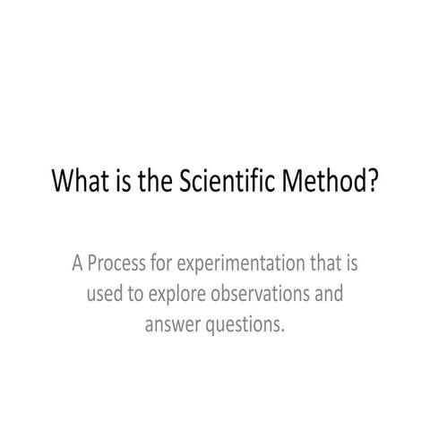 The Scientific Method Power Point | PPTX