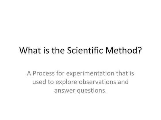 Scientific method powerpoint | PPT