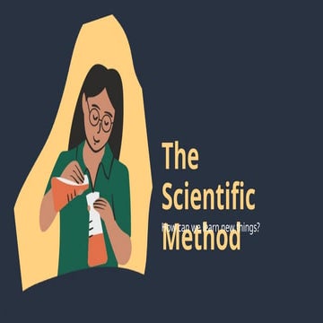 The Scientific Method Science Presentation in Midnight Blue Yellow Hand ...