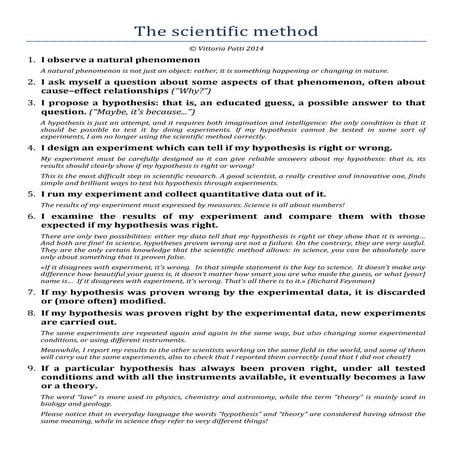 The scientific method (text) | PDF