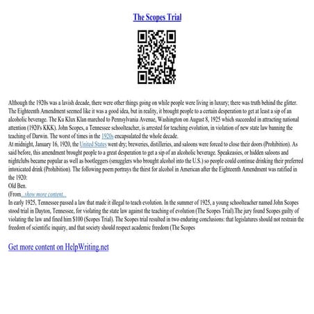 The Scopes Trial | PPT