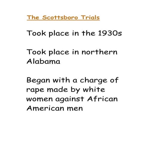 The scottsboro trials | DOCX