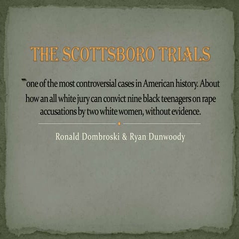 The Scottsboro Trials | PPTX