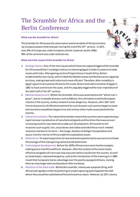 African colonialism & scramble for africa pp | PPT