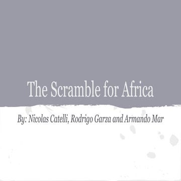 The Scramble for Africa PBL | PPT