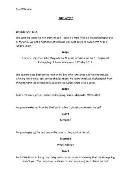 'The shadows' script | PDF