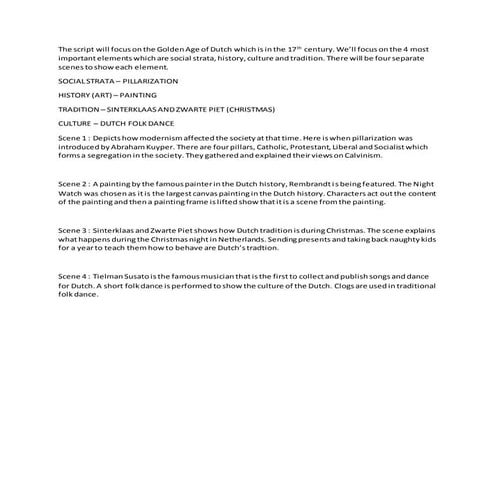 The script summary | DOCX