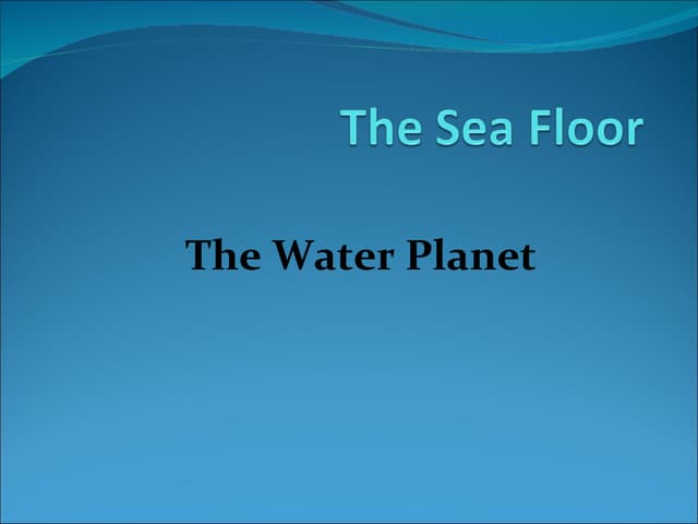 OCEAN BASIN - its structure and evolution. | PPT