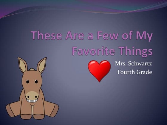 Personal Favorite Things 2 | PPT