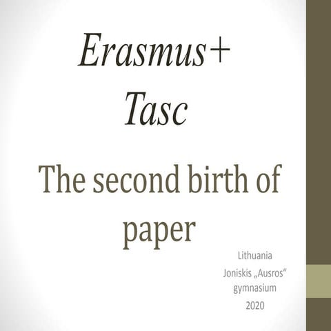 The second birth of paper1 | PPTX