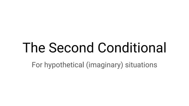 Second Conditional Review Pptx 4003