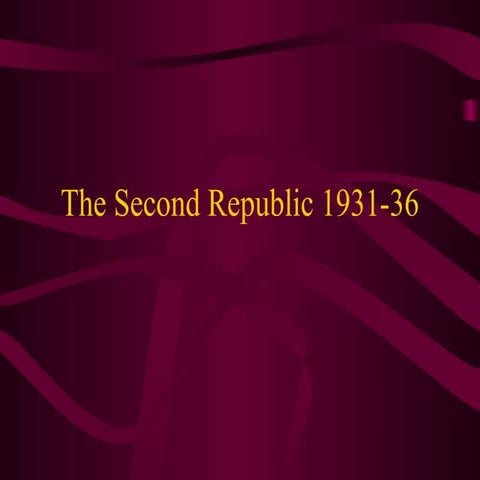 The Second Republic 1931-36 | PPT