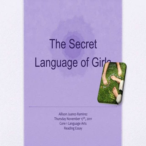 The Secret Language of Girls | PPTX