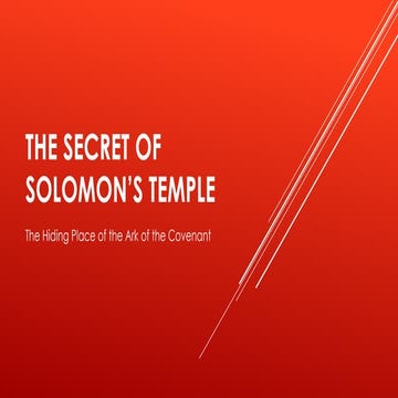 The Secret of Solomon’s Temple | PPTX
