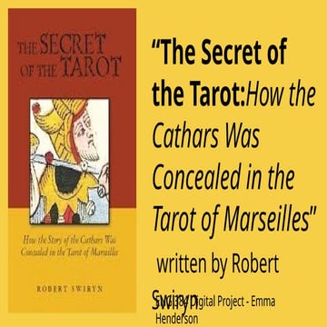 "The Secret of the Tarot" - Robert Swiryn .pptx