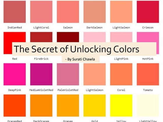 The colors slideshare | PPT