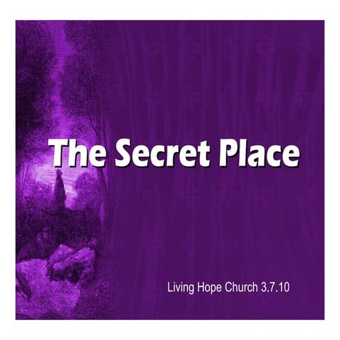 The Secret Place Pt 2 | PDF