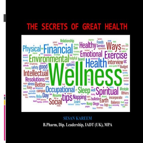 The Secret of Great Health | PPTX