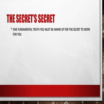 The secret's secret | PPTX | Buddhism | Religion & Spirituality
