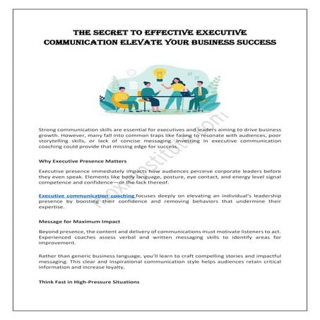 The Secret to Effective Executive Communication Elevate Your Business ...