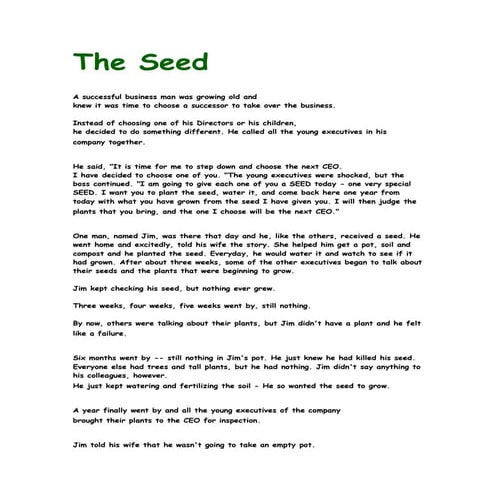 The seed | DOC