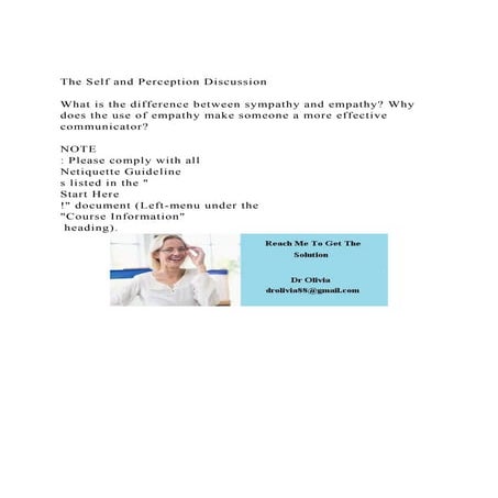 The Self and Perception DiscussionWhat is the difference bet.docx