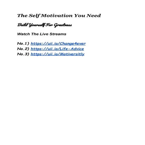 The self motivation you need | PDF