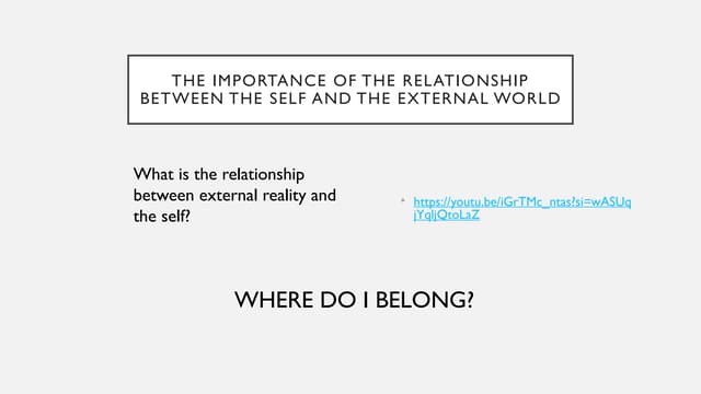 The Self ,Society and Culture | PPTX