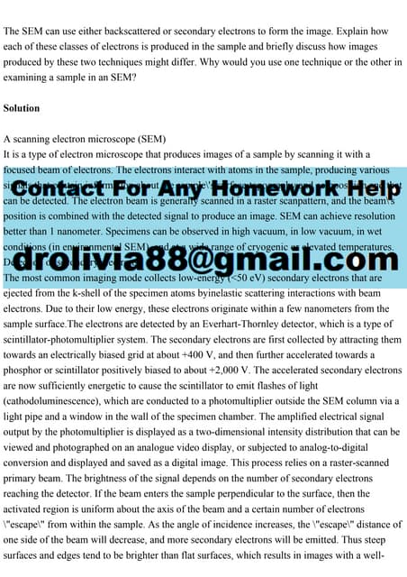 Scanning Electron Microscope- Energy - Dispersive X -Ray Microanalysis ...
